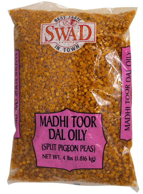 Swad Madhi Toor Dal Oily (Split Pigeon Peas) 4 lbs #53416 | DesiClik ...