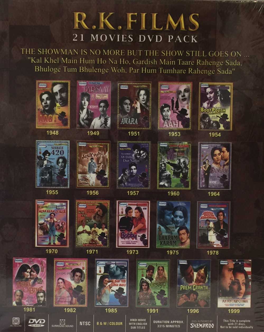 R K Films 21 Dvd Collectors Pack The Show Must Go On 27048