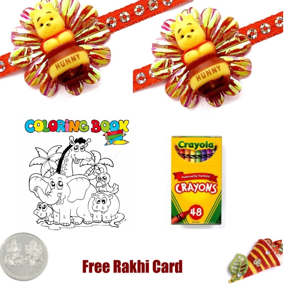 Kids Rakhi Coloring Pack 1, RAKHI GIFTS TO USA #25235 | DesiClik.com, USA