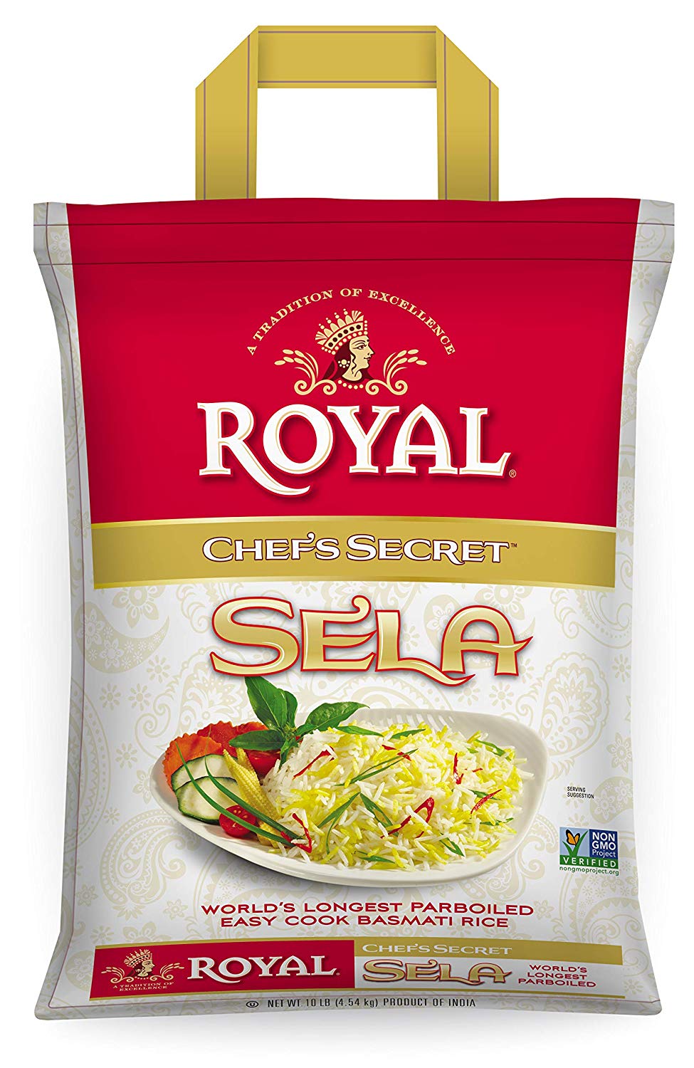 Royal Chef’s Secret Parboiled Sella Extra Long Basmati Rice, 10 Pound ...