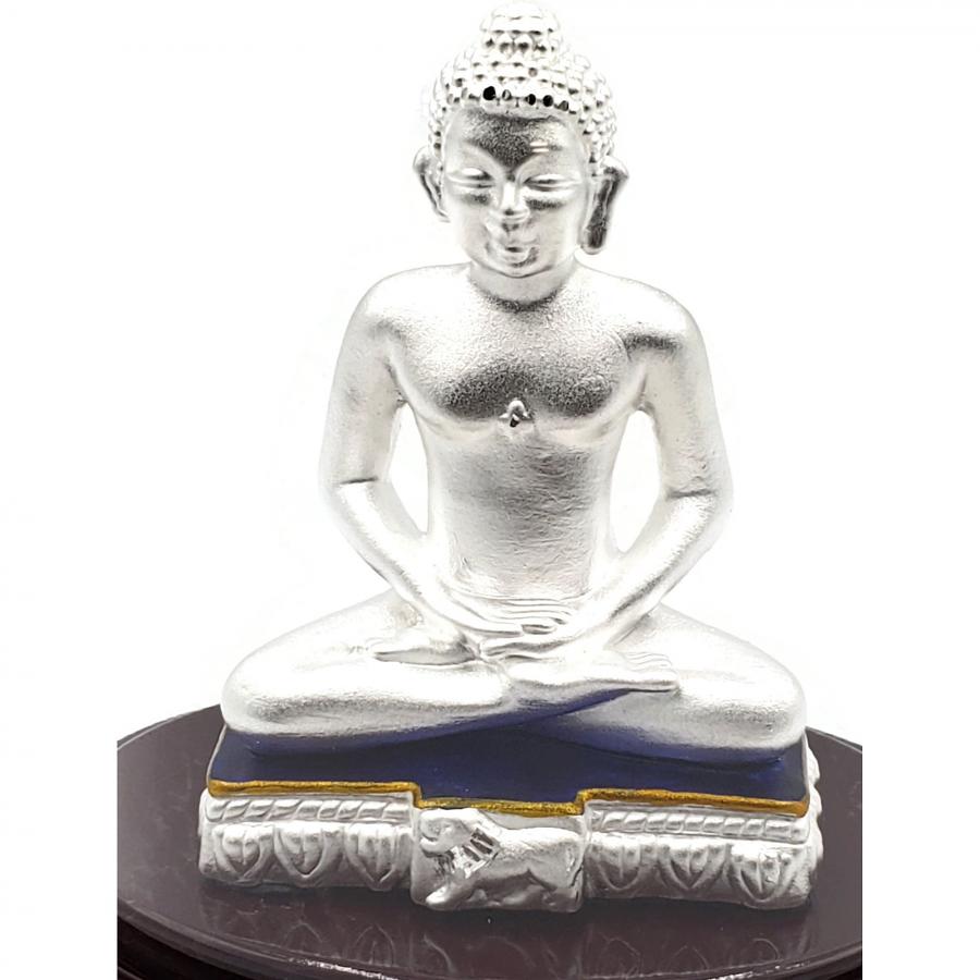 999 Pure Silver Mahavir Ji Idol / Statue / Murti #43905 | DesiClik.com, USA