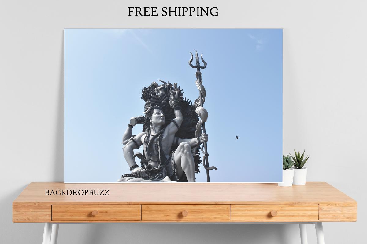 Shiva Statue Landscape poster 28 × 18 inches #52276 | DesiClik.com, USA