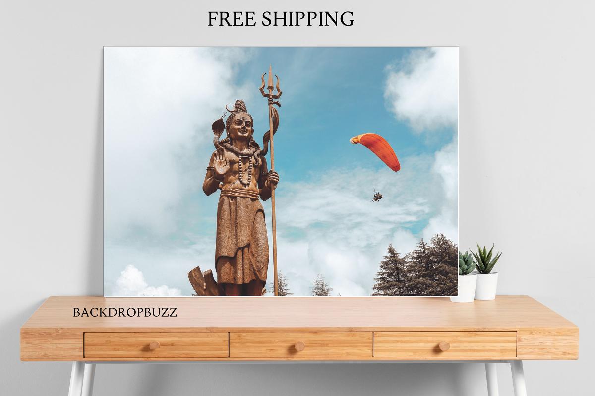 Lord Shiva Statue Landscape poster 28 × 18 inches #52492 | DesiClik.com ...