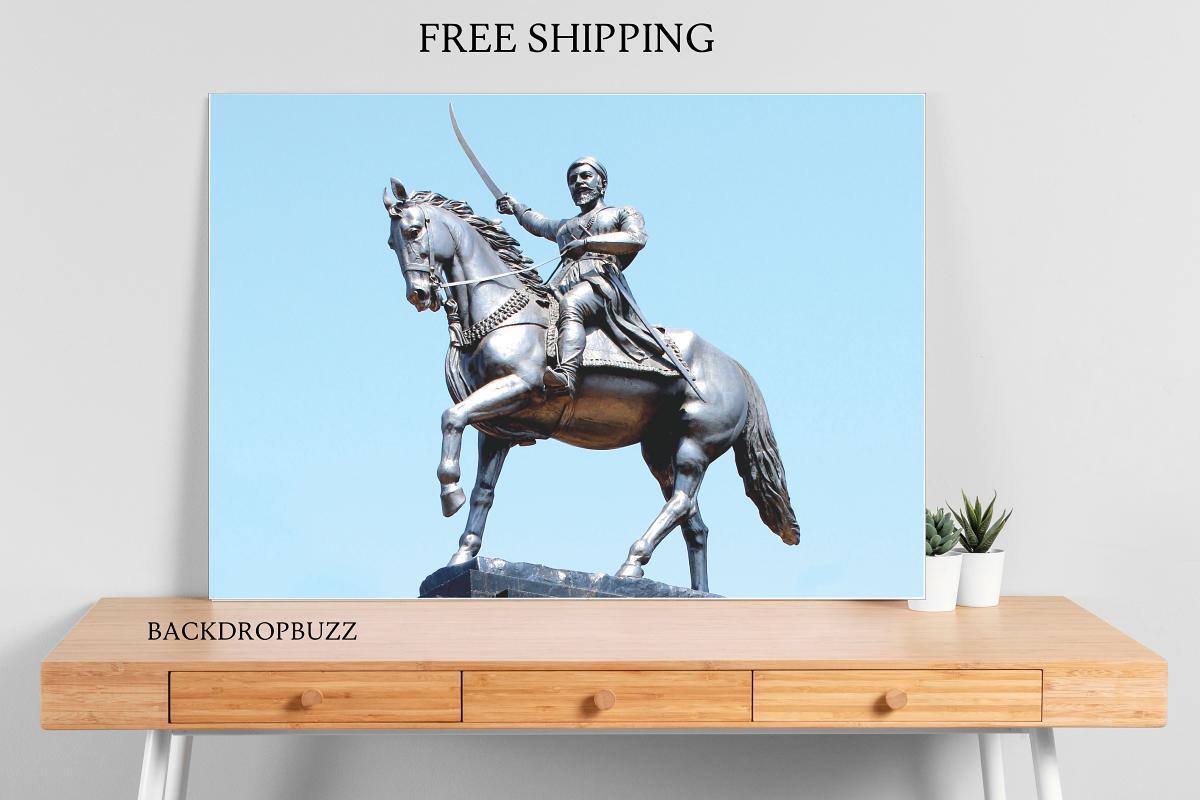 Shivaji Maharaj Statue Landscape poster 28 × 18 inches #52121 ...