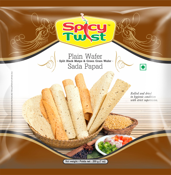 Spicy Twist Sada Papad-20x7oz #44569 | Buy Papad Online