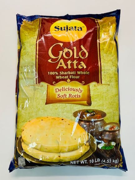 Sujata Gold Atta (100% Sharbati Whole Wheat Flour) 10lbs #43754 ...