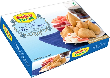 Spicy Twist - Mini Samosa (Dry Fruit) - 7 Oz. #41139 | DesiClik.com, USA