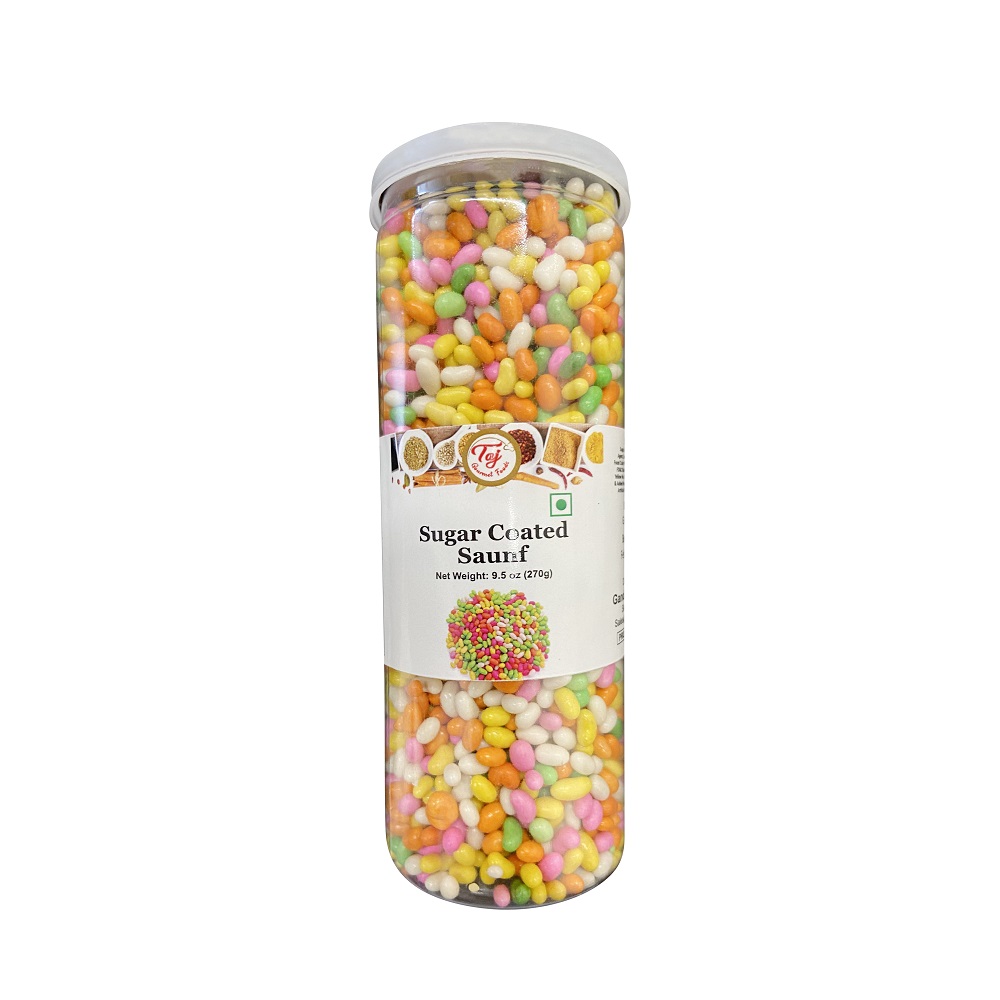 TAj Sugar Coated Saunf 9.5oz (270g) #48941 | DesiClik.com, USA