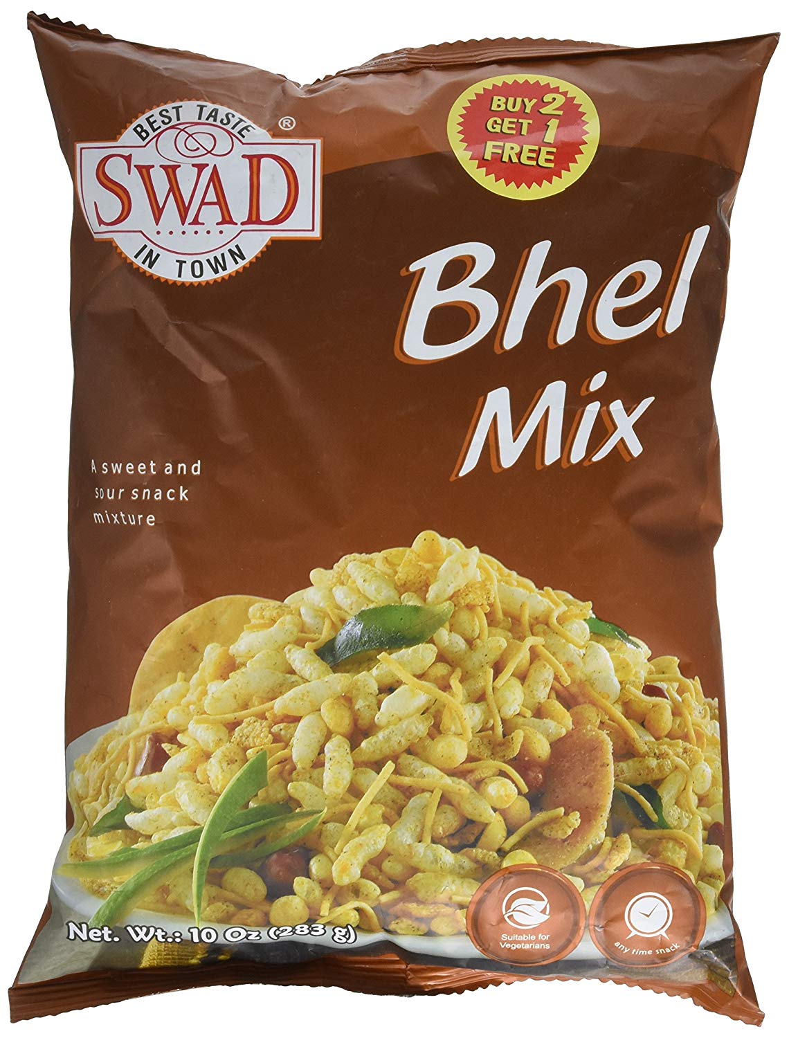 Swad Bhel Puri Snacks Mix, 10 Ounce #39317 | Buy Indian Snack Online