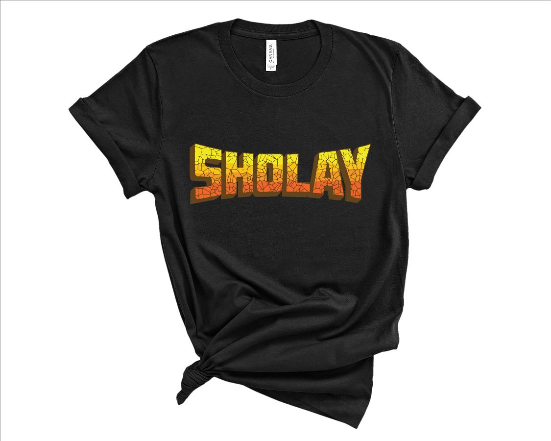Sholay Logo Unisex Tshirt #52110 | DesiClik.com, USA