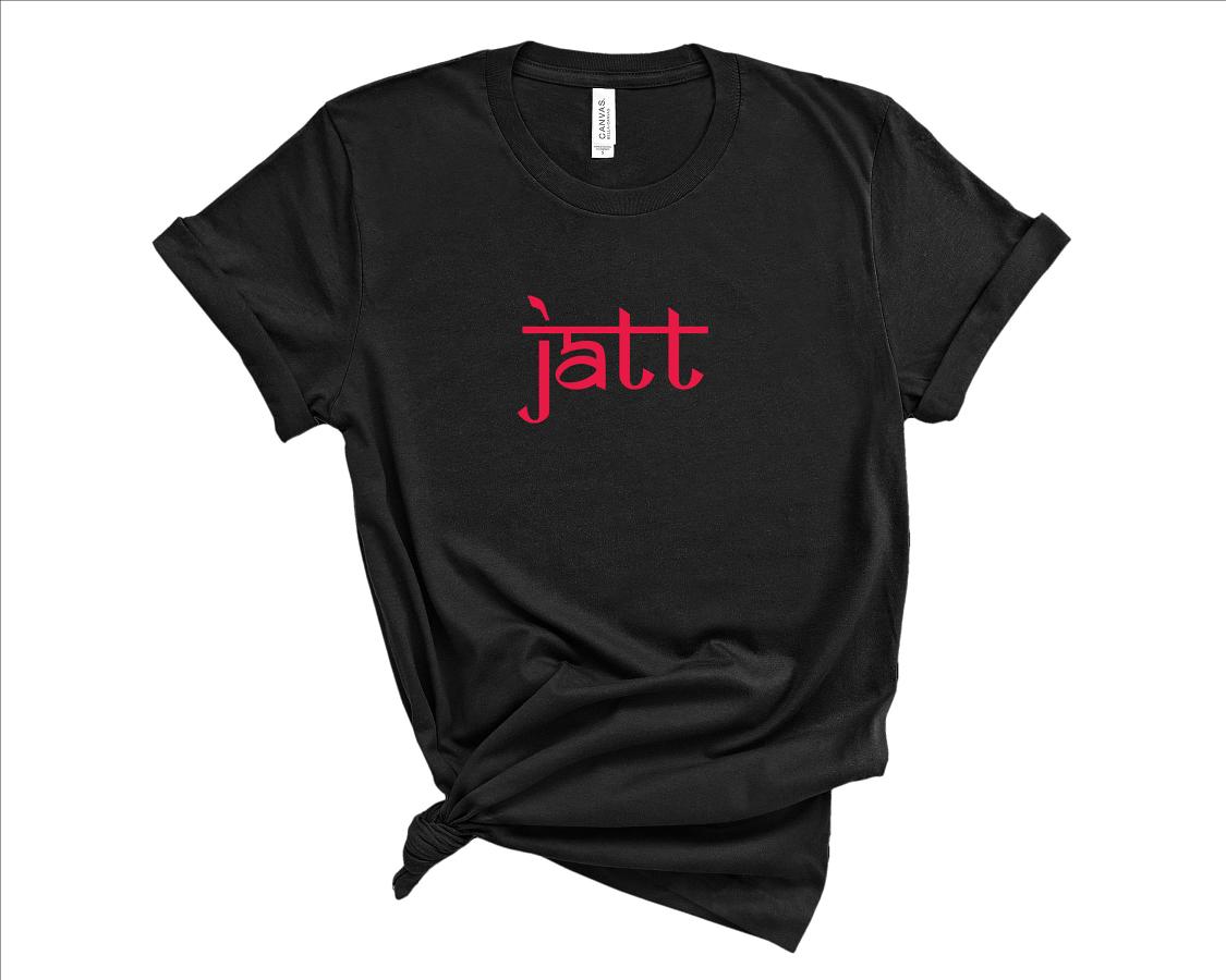 Jatt Hindi Font Unisex Tshirt #52322 | Buy Men Top Online
