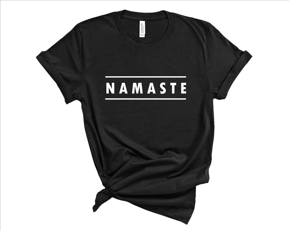 Namaste Text Unisex T-shirt #52064 | DesiClik.com, USA