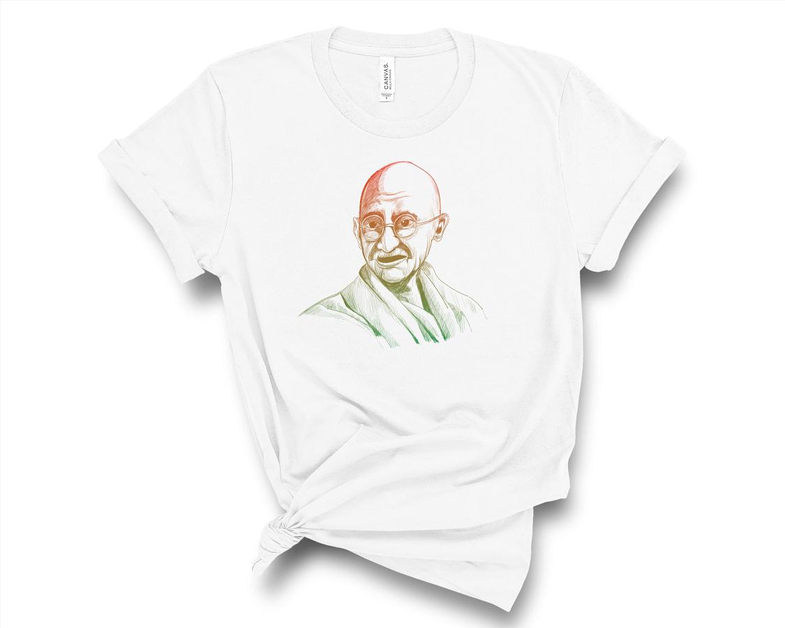 Mahatma Gandhi Unisex T-shirt #52083 | DesiClik.com, USA