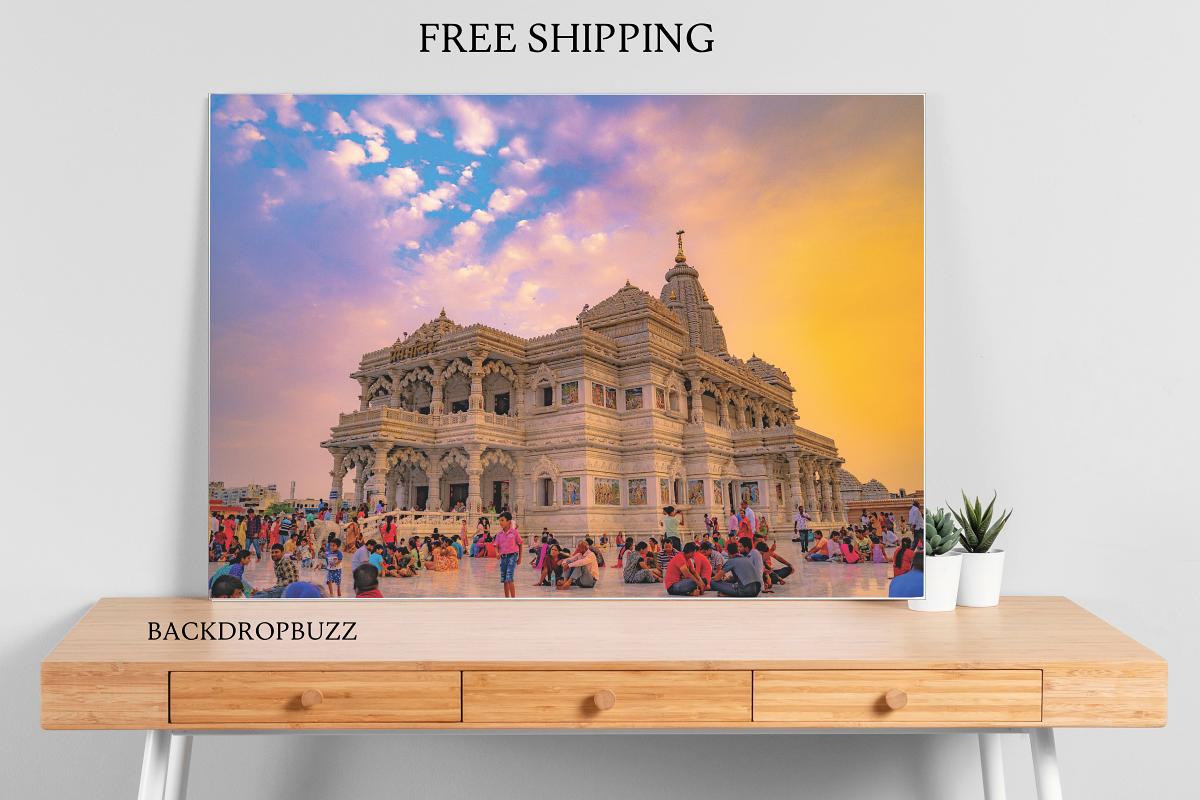 Mathura Temple Beautiful Landscape poster 28 × 18 inches #52495 ...