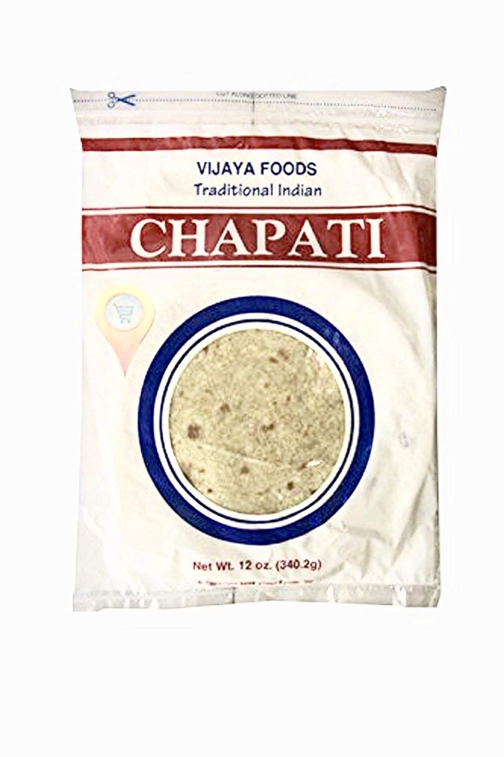 Vijaya Chapati Traditional Indian Fresh Ready-to-Eat Roti #39746 ...