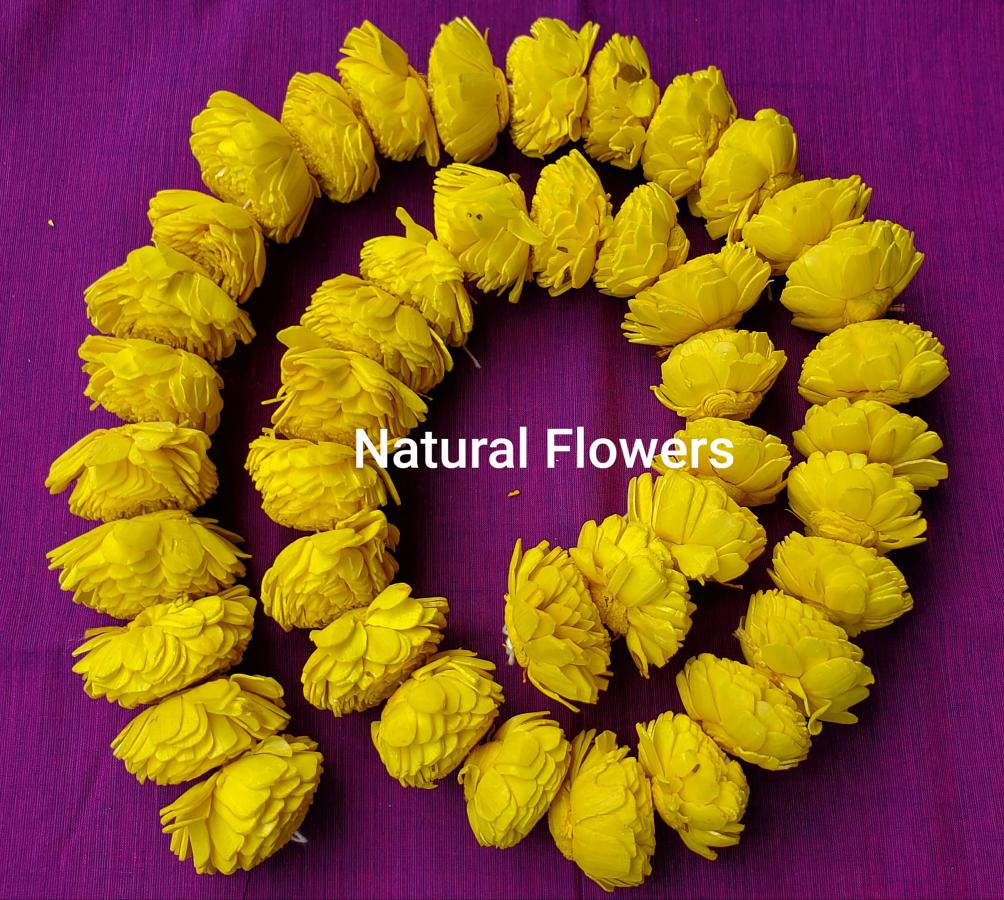 Real Looking Corn Yellow Marigold | Beli Flowers Garland / String ...