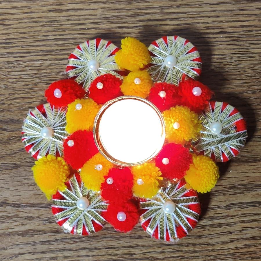 Diwali special - beautiful woolen ball mini rangoli #51863 | DesiClik ...