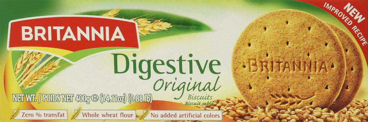 Britannia Digestive Original Biscuits 400 gms #47059 | DesiClik.com, USA