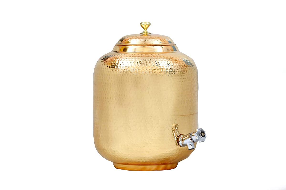 Saga Copper Tanki jointless pure copper 5 Litre #51296 | DesiClik.com, USA