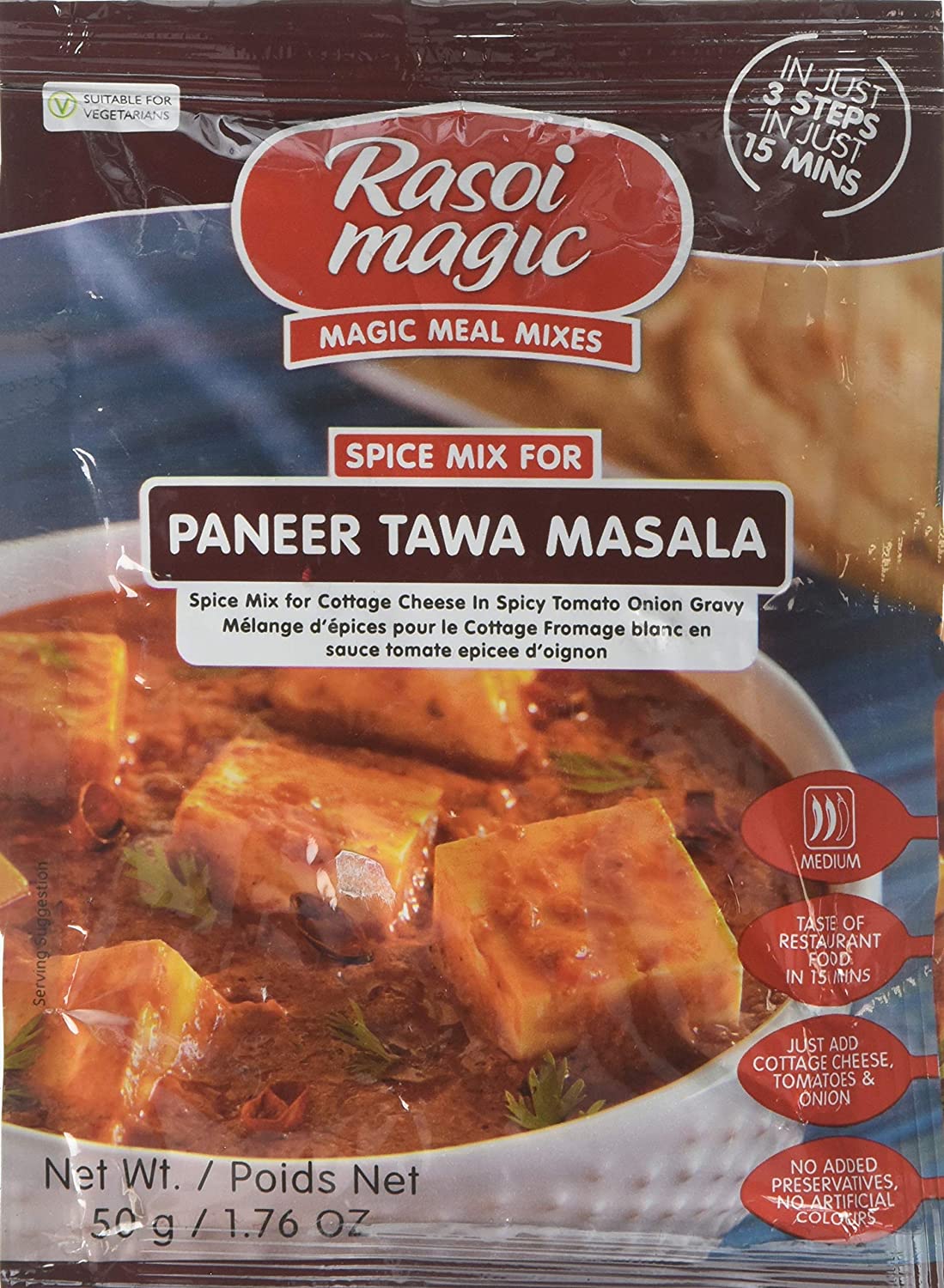 Rasoi Magic Spice Mix- Paneer Tawa Masala 50 gms #50866 | DesiClik.com, USA