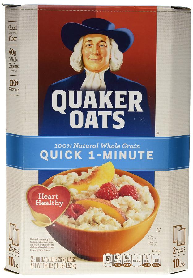 Quaker Oats - quick 1-minute oats 2 x 5 lbs bags #46689 | DesiClik.com, USA