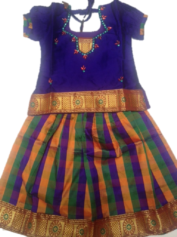 Traditional Pattu Pavada Set for 7 to 8 yr Girls,50% off Sale #27898 ...