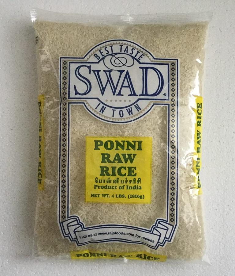 Swad Ponni Raw Rice 4 lbs #51010 | DesiClik.com, USA