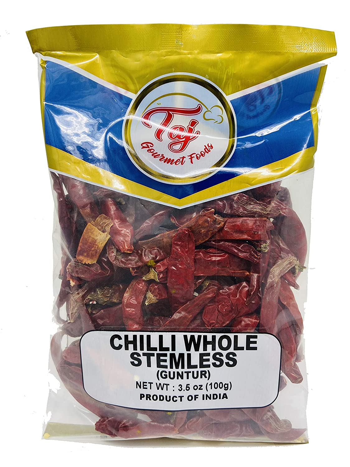 TAJ Premium Indian Whole Chilli (Whole Mirchi, without stem) #42958 ...
