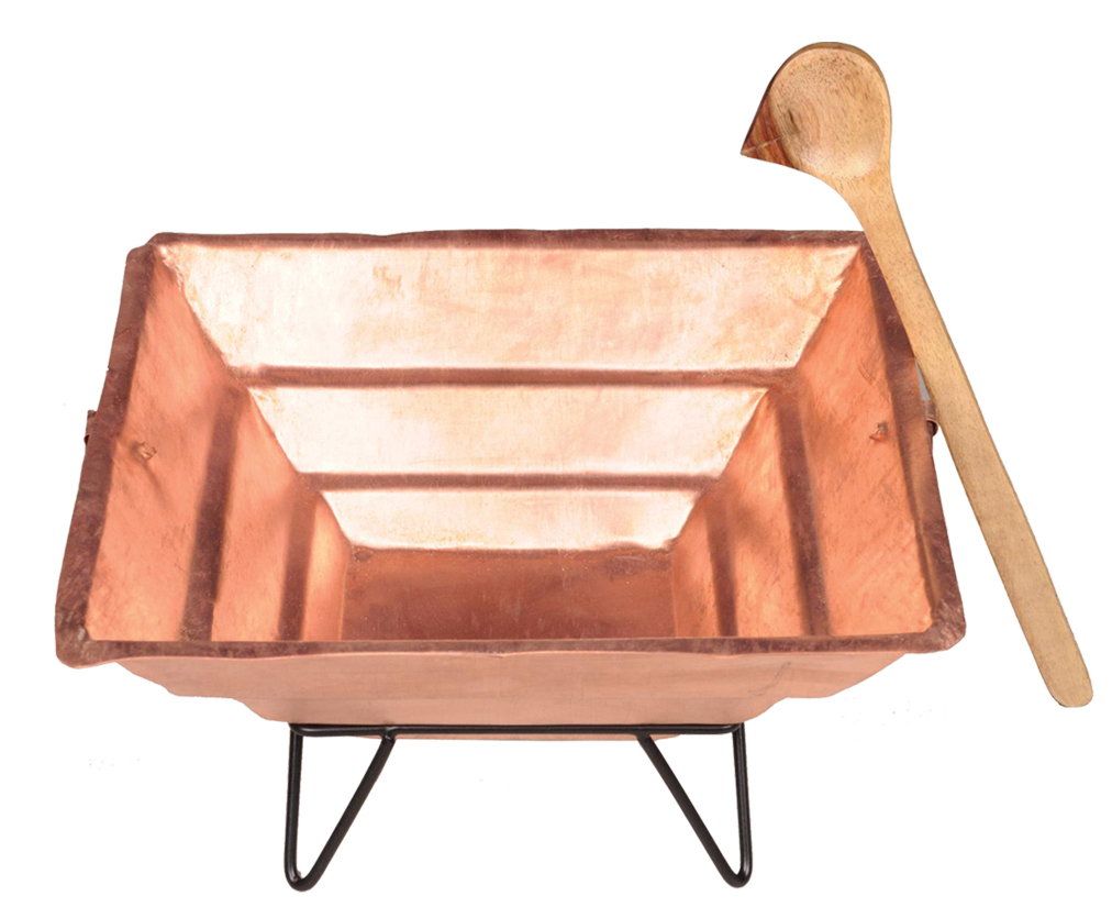 Traditional Copper Havan Kund for Pooja 10" #16658 | DesiClik.com, USA