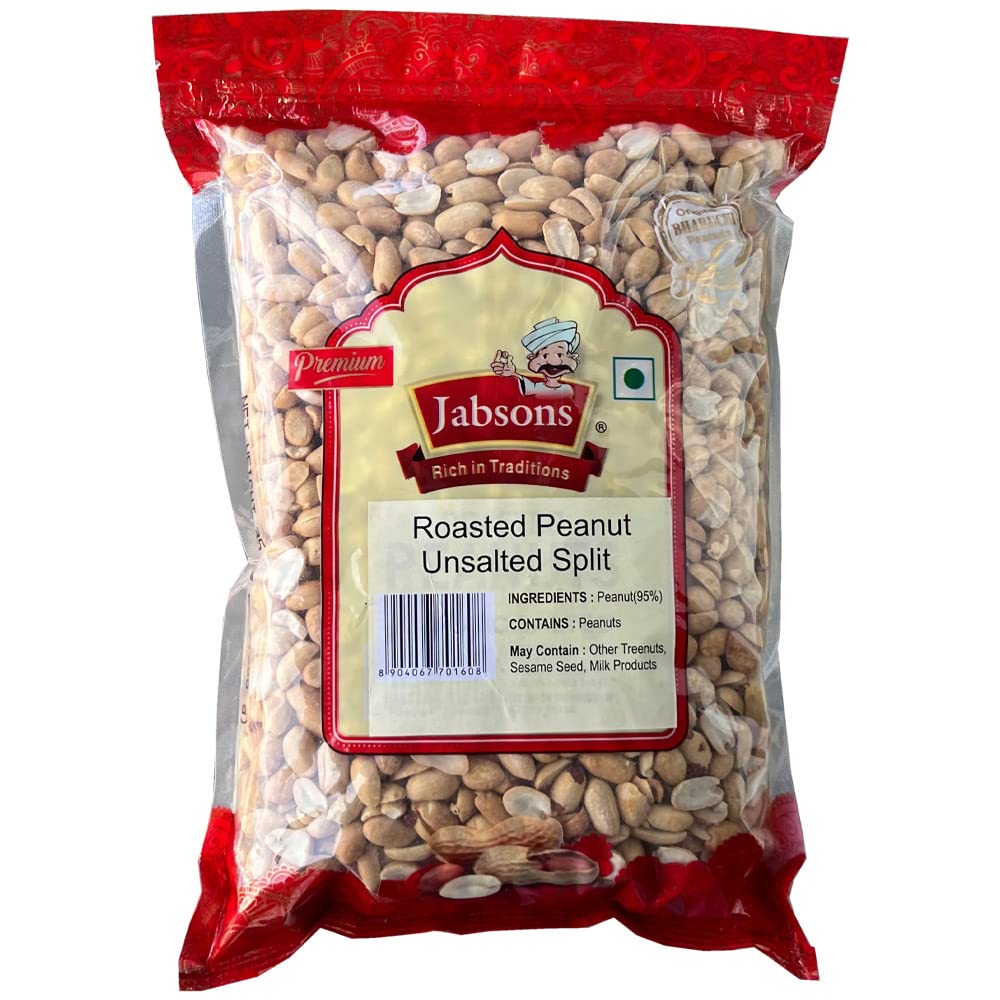 Jabsons Roasted Unsalted Split Peanuts 1 kg #58517 | DesiClik.com, USA