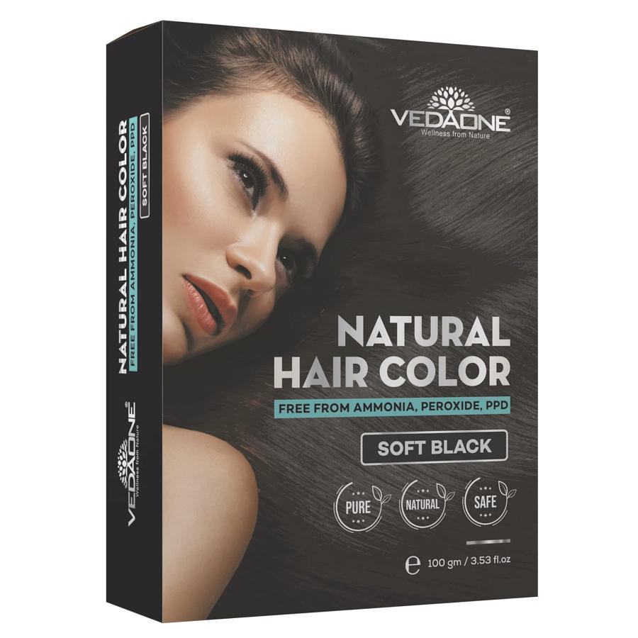 Vedaone Natural Soft Black Hair Powder 100gm #56001 | DesiClik.com, USA