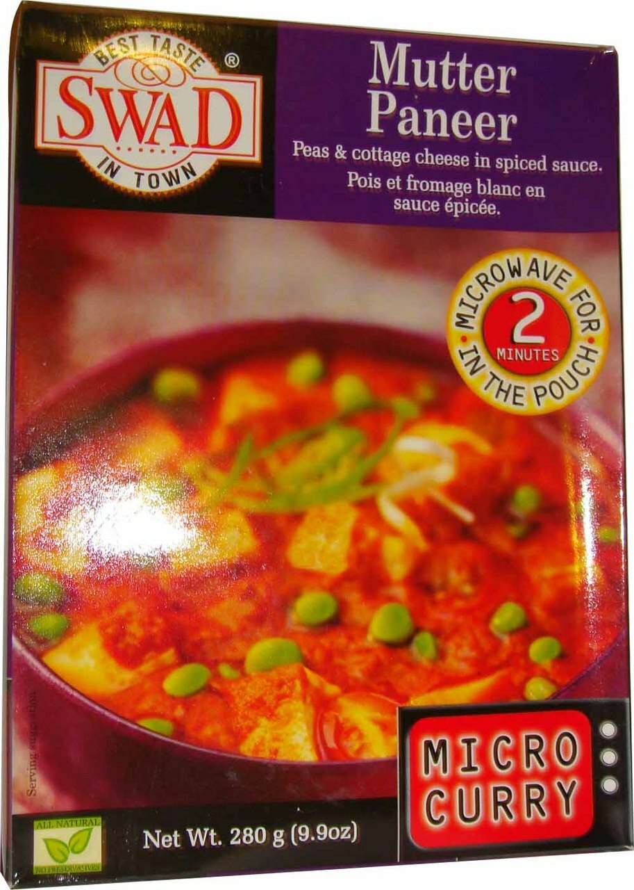 Swad Micro Curry- Mutter Paneer 280 gms #50053 | DesiClik.com, USA