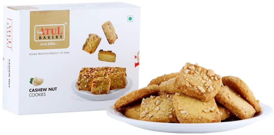 Atul Bakery- Cashewnut Cookies 400 gms #50462 | DesiClik.com, USA