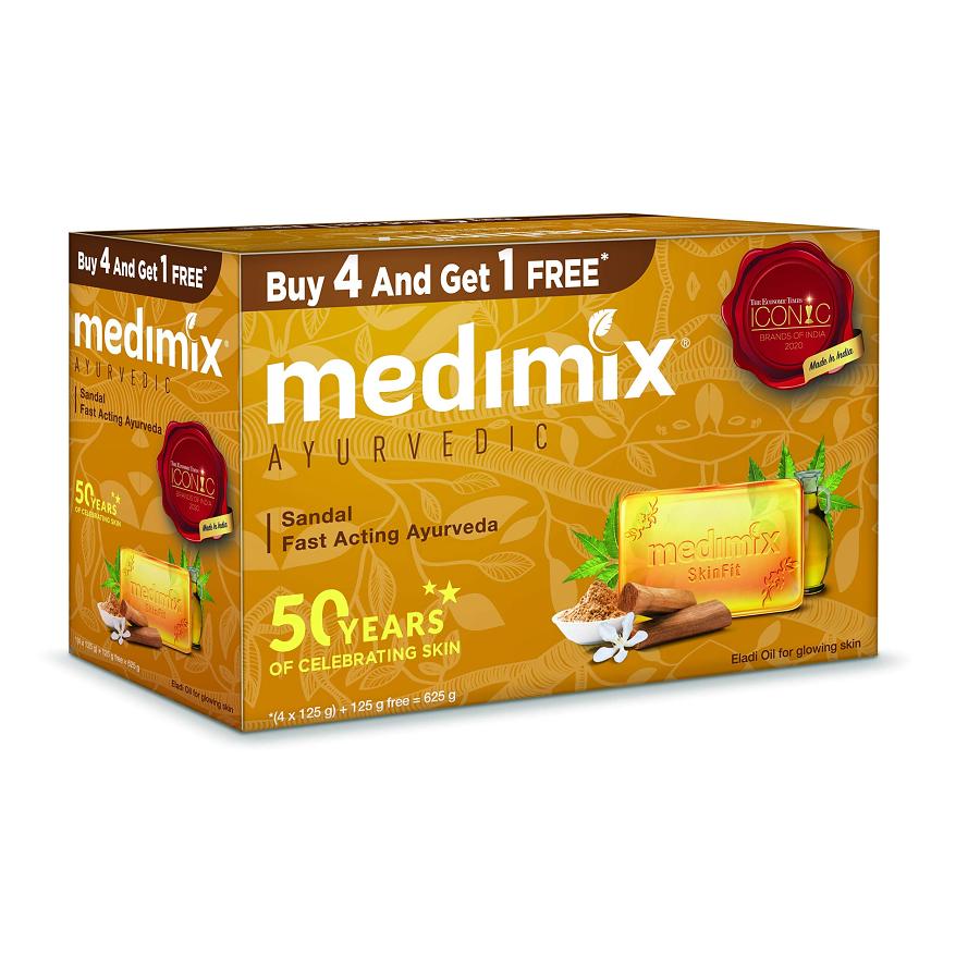 Medimix Sandal Soap 125g x 5 #55812 | DesiClik.com, USA