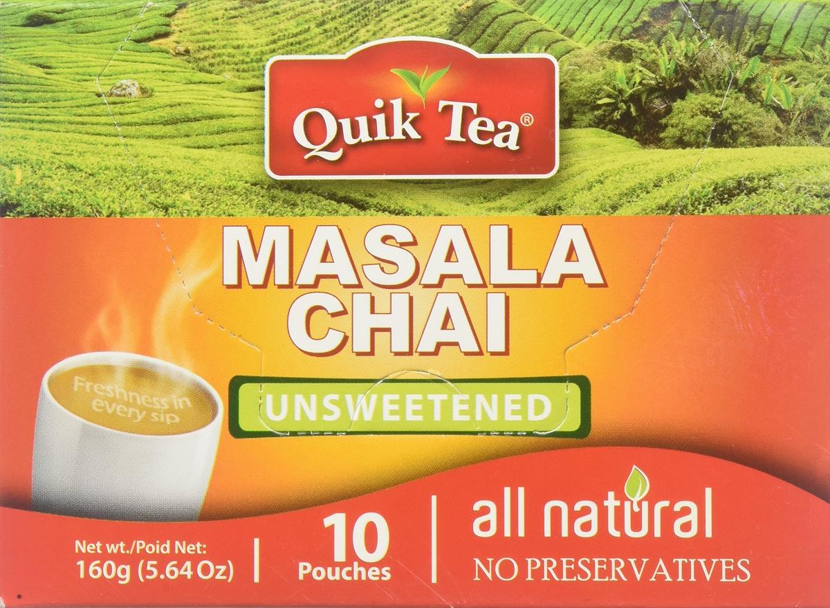 Quick Tea Masala Chai Unsweetened- 10 pouches #46503 | DesiClik.com, USA