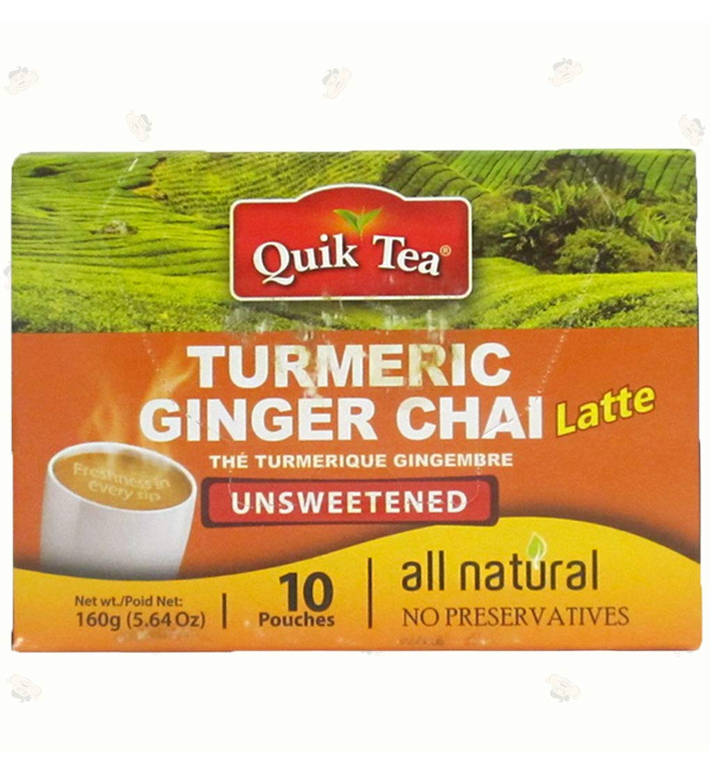 Quik Tea All Natural Turmeric Ginger Chai UNSWEETENED 10 pouches #46519 ...
