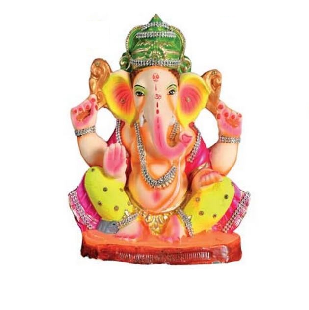 Ganesha Visarjan 10" Eco-Friendly Clay Murti for Ganesh Chaturthi ...