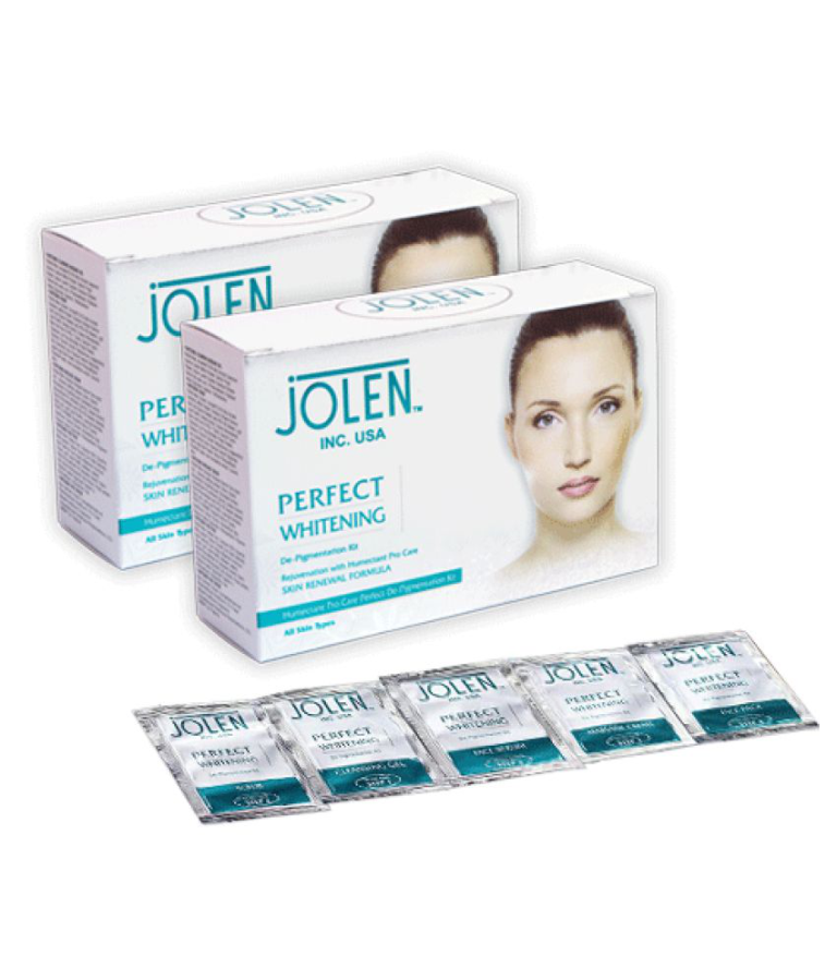 Jolen Perfect Whitening Instant Fairness Facial Kit 50g All Skin Types ...