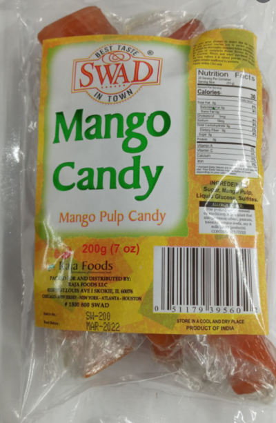 Swad Mango Pulp Candy 7oz(200g) #51587 | DesiClik.com, USA