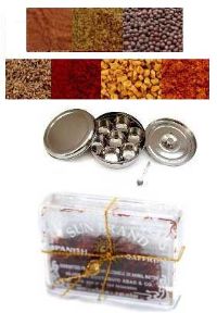 Stainless Steel Masala Dabba Gift Set w/ Indian Spices, KITCHEN ...