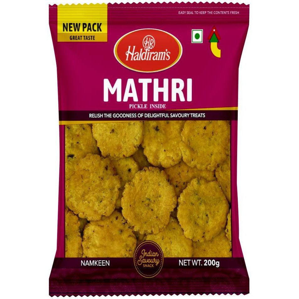 Wholesale Haldiram Mathri 200 gm X 40 Pcs #54374 | DesiClik.com, USA