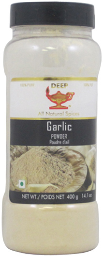 Deep Garlic Powder (Bottle) 400 G #32622 | DesiClik.com, USA
