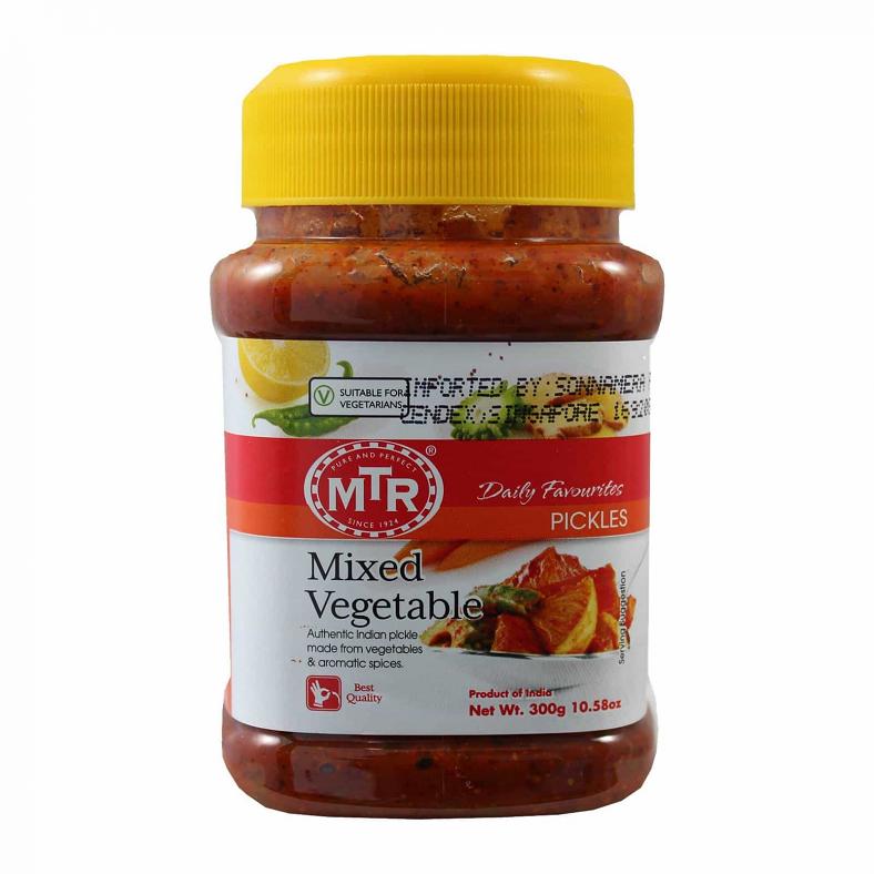 MTR Mixed Vegetable Pickle 300 g #36143 | DesiClik.com, USA