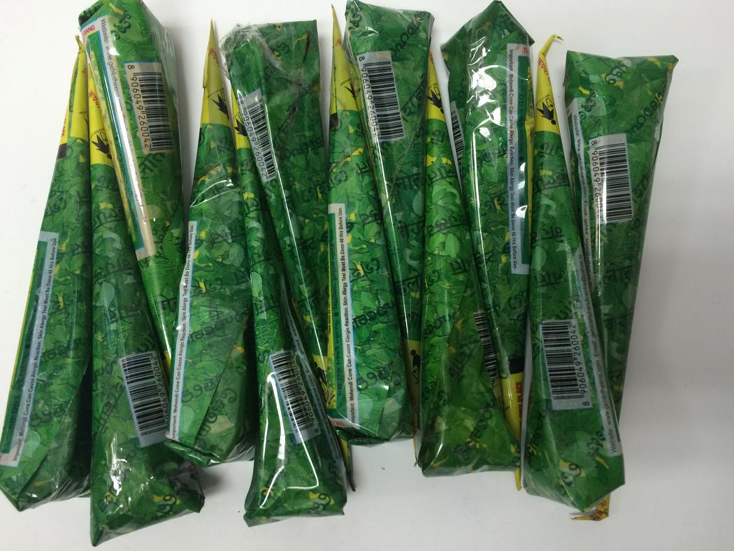 Herbal Mehndi Henna Cones (12 Cones), BODY ART MEHNDI
