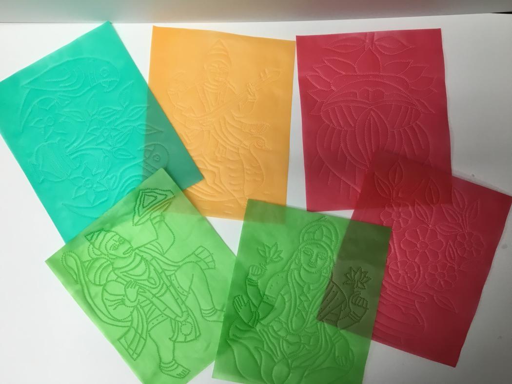 Instant Rangoli Stencils Plastic Design Sheets 6 Pcs #25779 | DesiClik ...