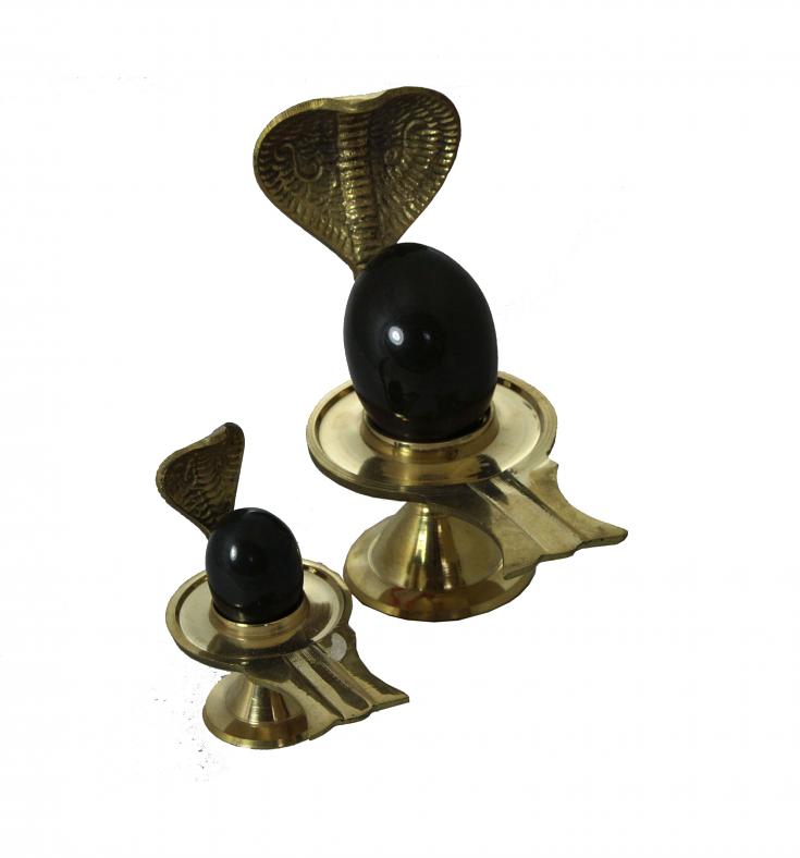Brass Shesh Naag & Shivling Statue for Mandir #26388 | DesiClik.com, USA
