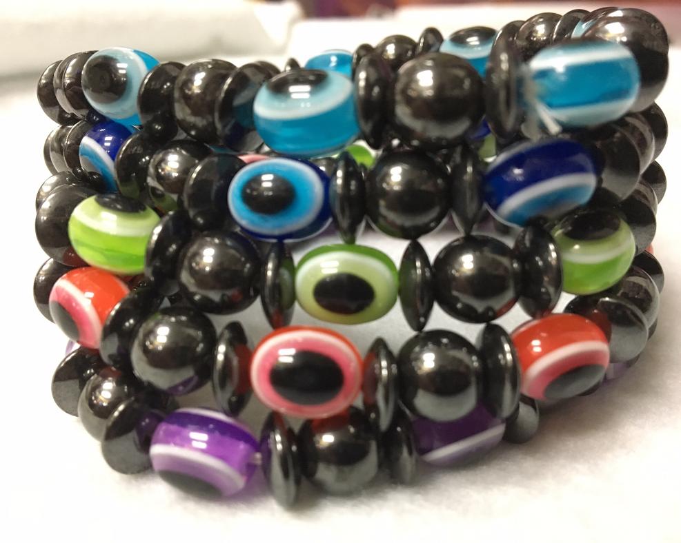 Magnetic Bead Evil Eye Protection Bracelet #26703 | DesiClik.com, USA