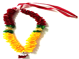 Handicraft Designer garland Mala or Har for God made of Resham cloth ...