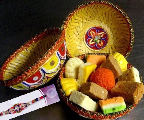 Rakhi Special - Fresh Indian Mithai with Rakhee & Roli Chawal #34461 ...