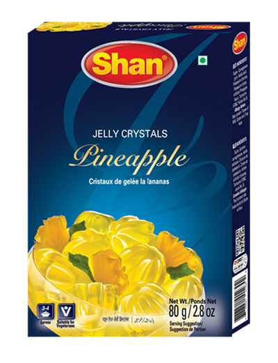 Shan Jelly Crystals Pineapple 2.82 oz (80g) #55218 | DesiClik.com, USA